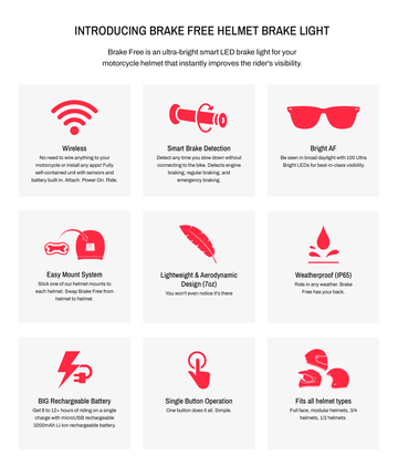 Brake Free - Smart Wireless Helmet Brake Light – Brake Free Technologies