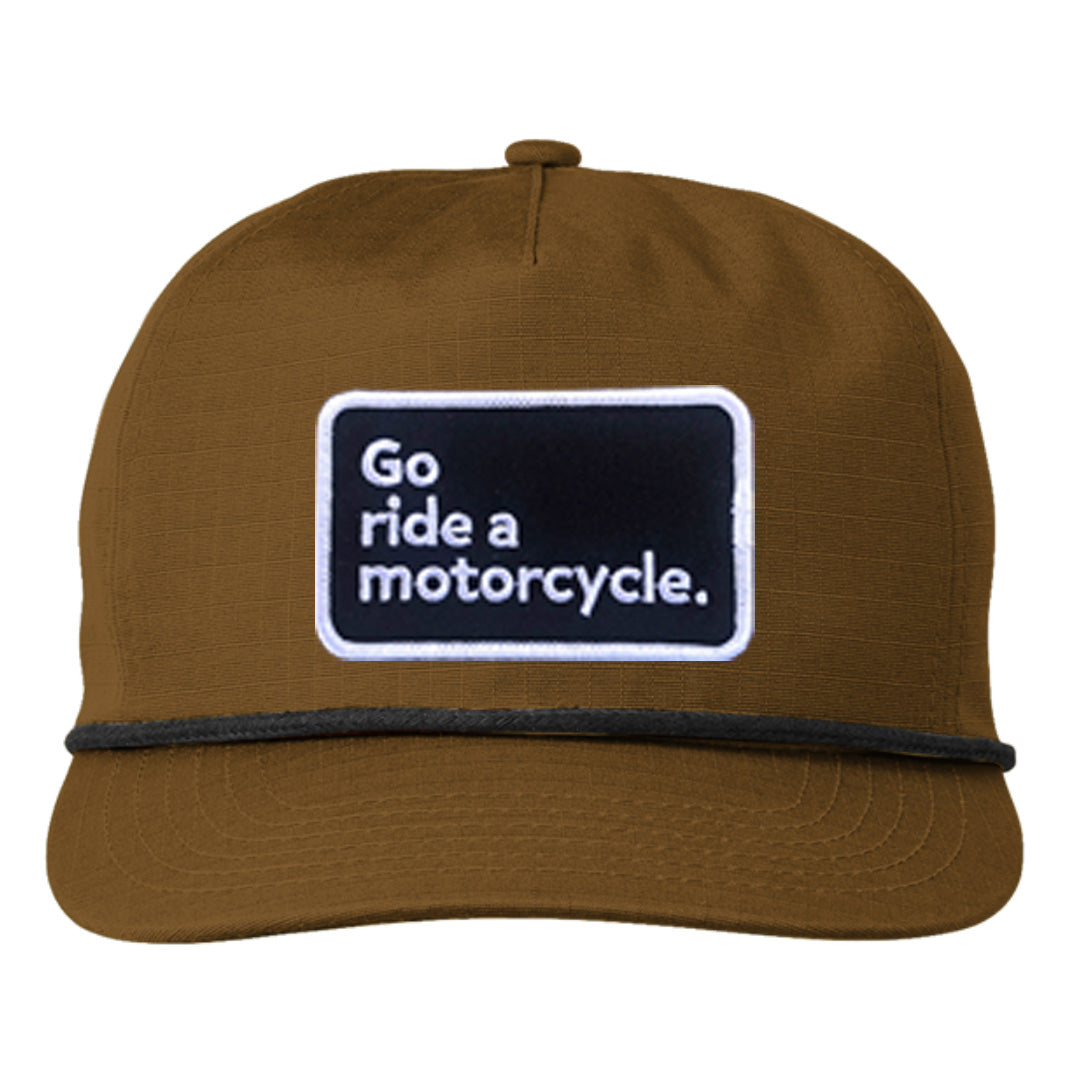 "Go ride a motorcycle" Lariat Ripstop Hat – Brake Free Technologies